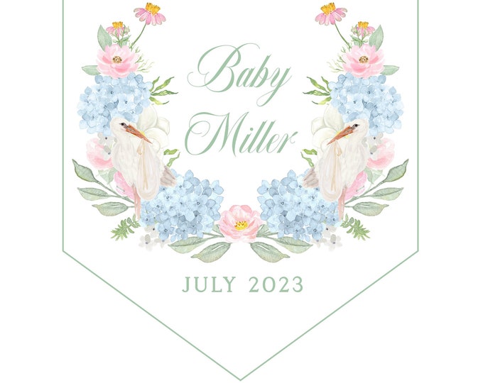 Customizable Bassinet Banner, Newborn Baby Banner, Newborn Photo Prop ...