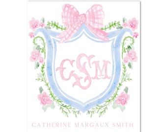 Tinsley Bow Floral Frame Sketch Quick Stitch Embroidery - Etsy