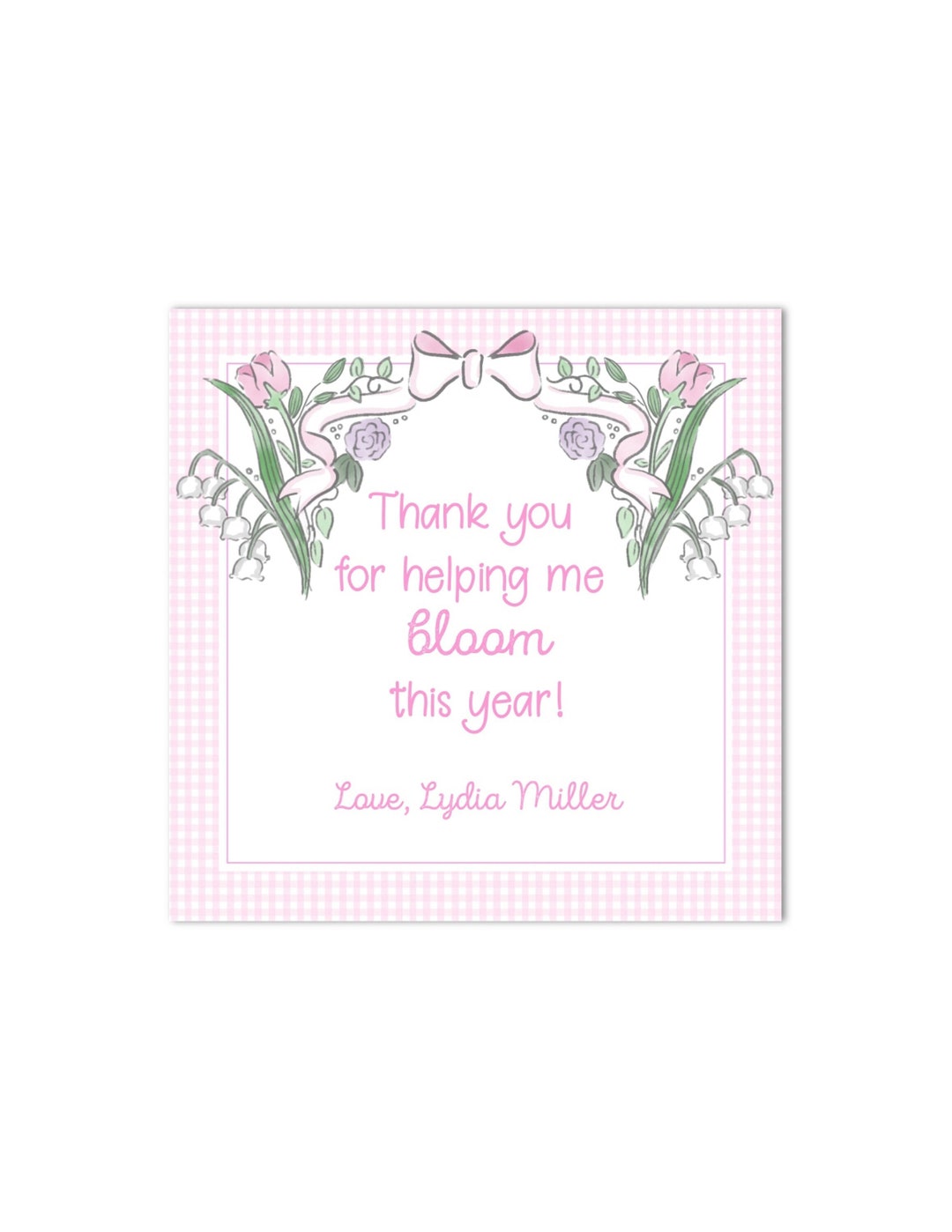 Printable Teacher Appreciation Flower Gift Tag | "thanks for Helping Me ...