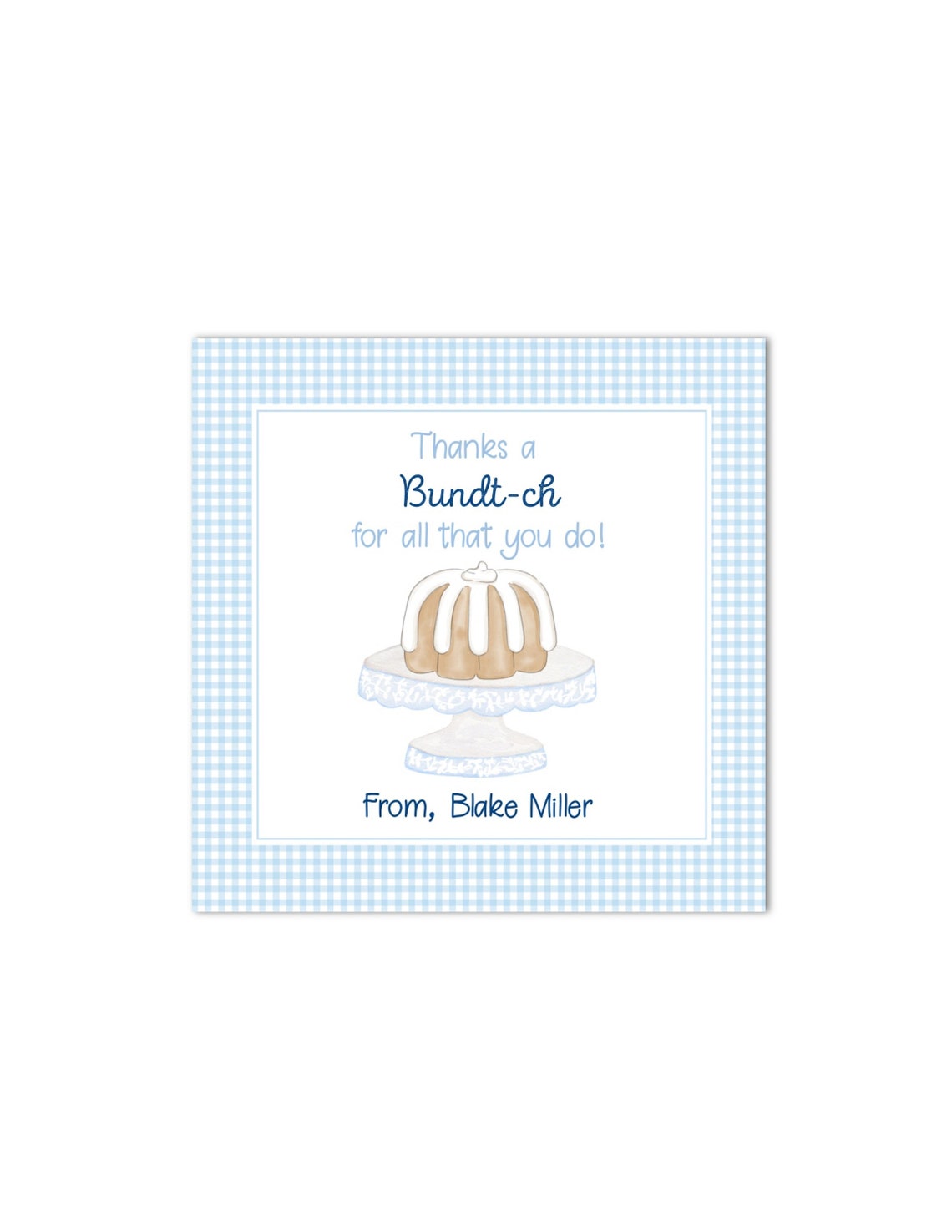 Printable Teacher Appreciation Bundt Cake Gift Tag - Etsy