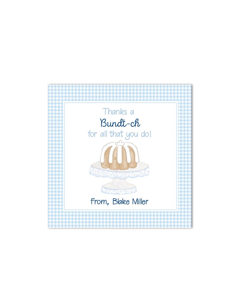 Printable Teacher Appreciation Bundt Cake Gift Tag - Etsy