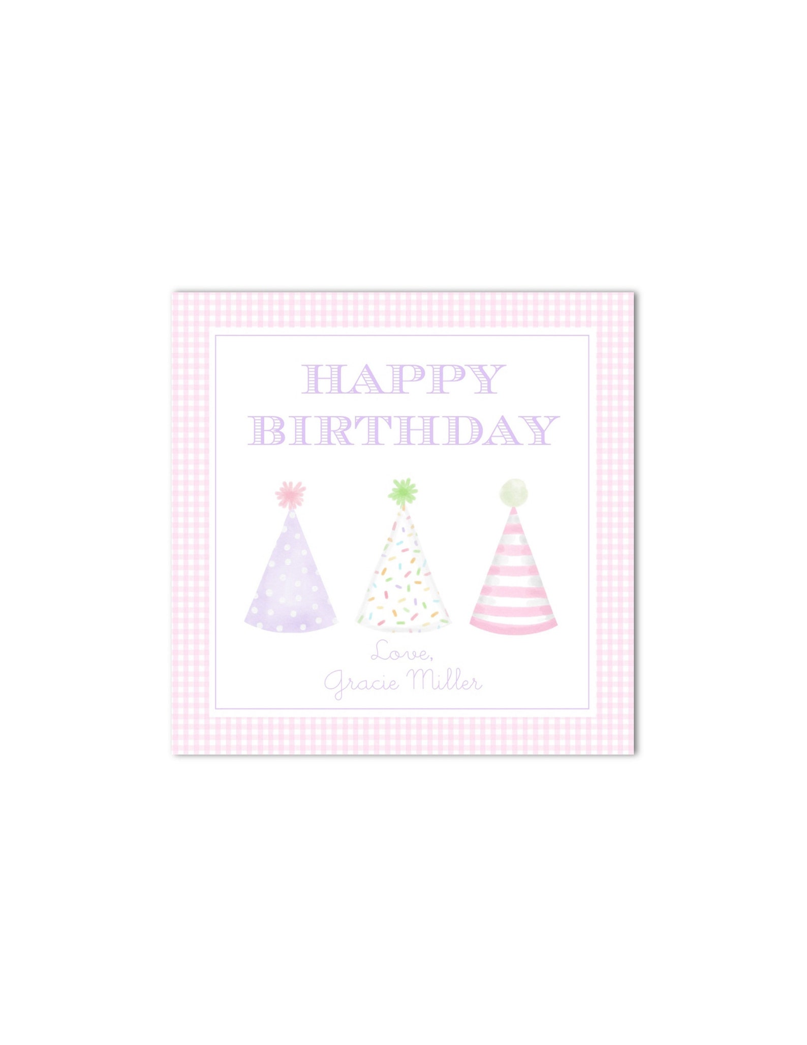 Printable Birthday Gift Tag Watercolor Party Hat Enclosure - Etsy