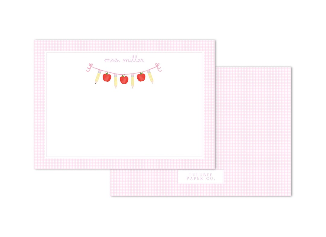 Printable Personalized Teacher Notecard | 7x5" | Back to School ...