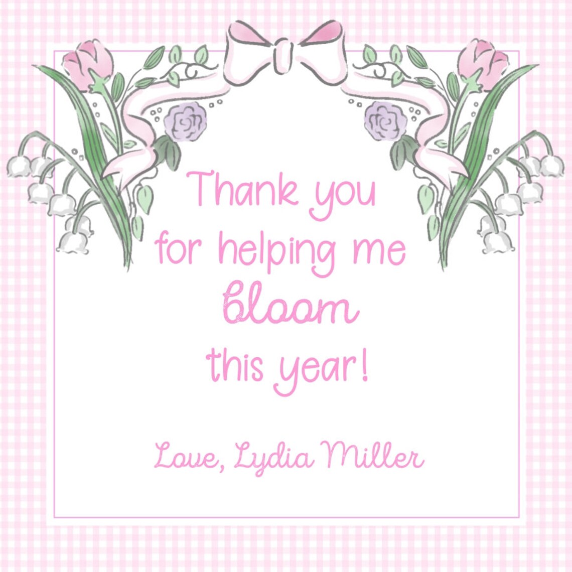 Printable Teacher Appreciation Flower Gift Tag thanks - Etsy