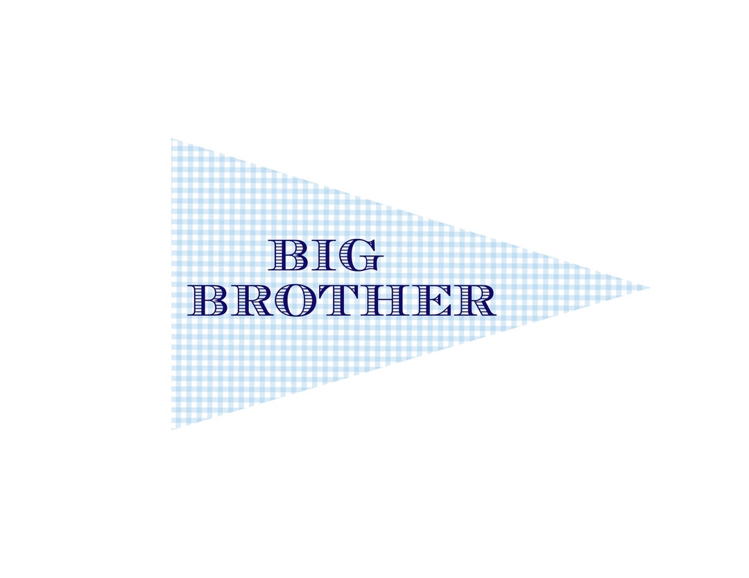 Printable Big Brother Pennant - Customizable, Big Brother Promotion ...