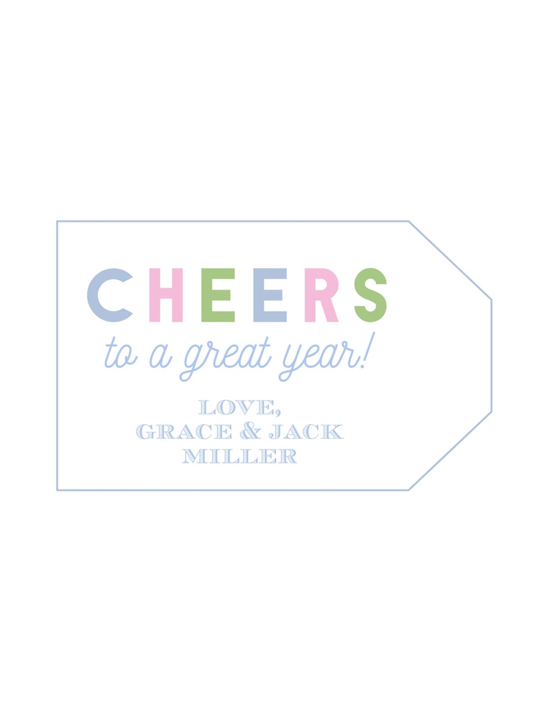 Printable Teacher Wine Gift Tag | 5x2" | Cheers to a Great Year ...