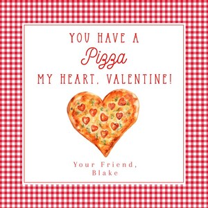 Printable Valentines Pizza Gift Tag you Have a Pizza My Heart ...