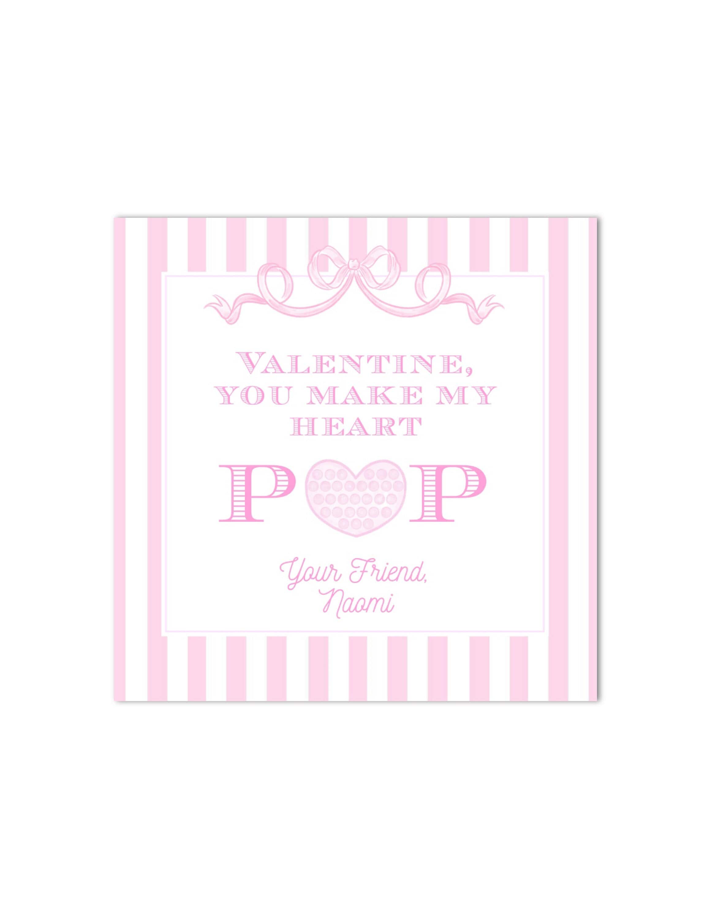 Printable Valentines Pop It Fidget Gift Tag - Hope Your Valentine's Day ...