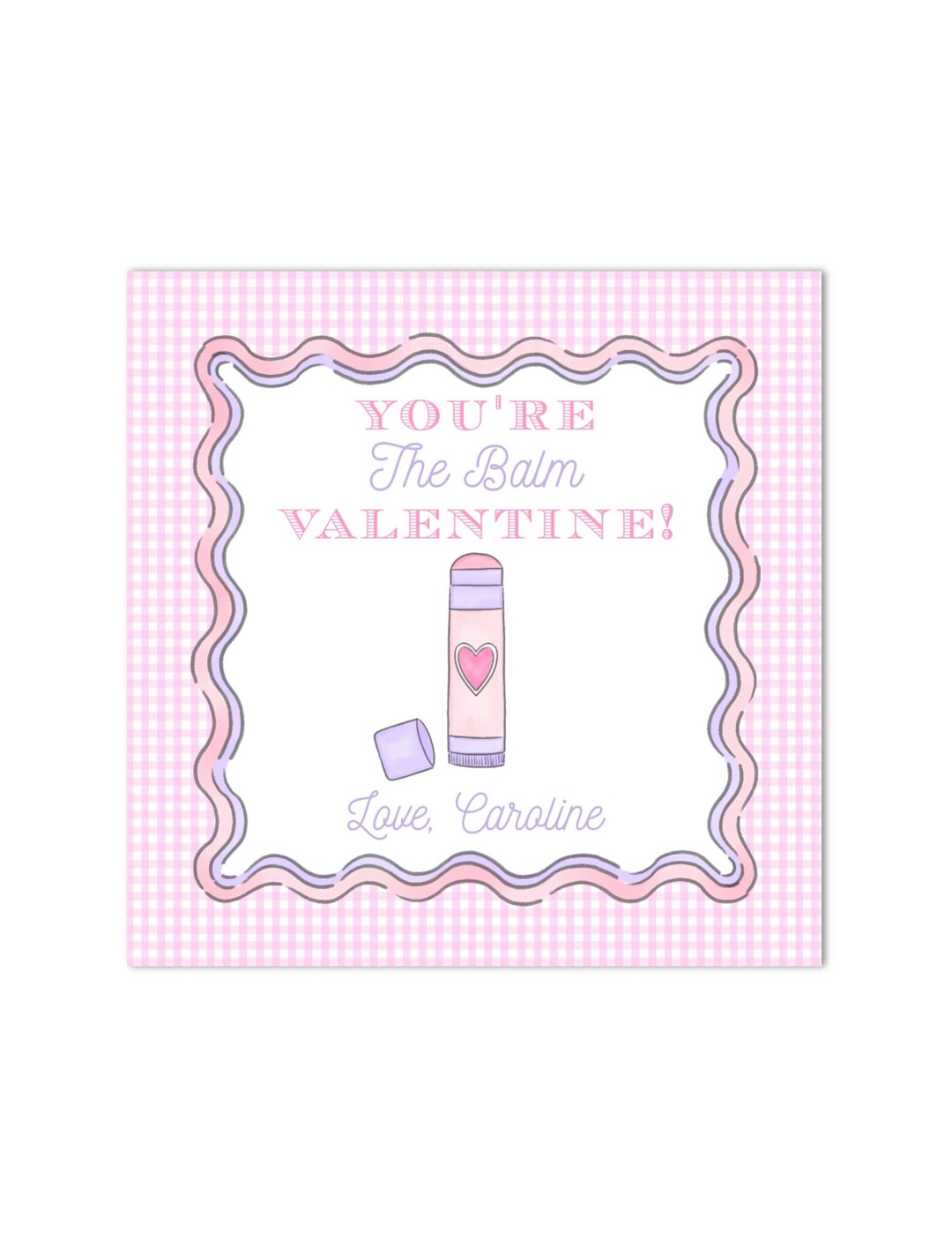 Printable Valentines Chapstick Gift Tag you're the Balm, Valentine ...