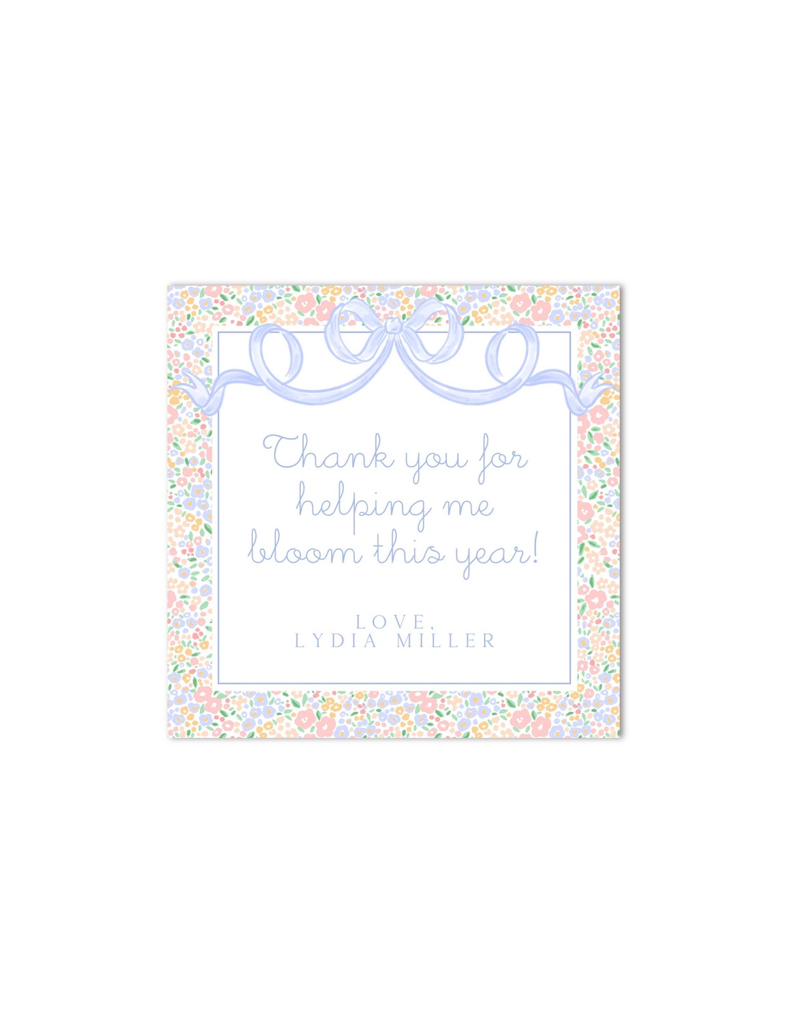 Printable Teacher Appreciation Flower Gift Tag thank - Etsy