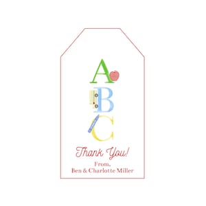 Printable Teacher Gift Tag | 2x3.5" | End of Year Teacher Gift, ABC ...