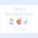 Printable First Day of School Sign - Watercolor Apple Crayons Scissors ...