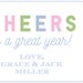 Printable Teacher Wine Gift Tag | 5x2" | Cheers to a Great Year ...