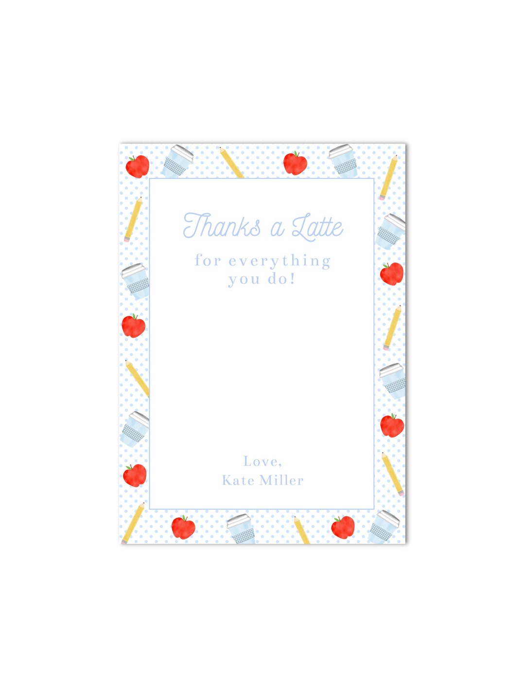 Printable Teacher Appreciation Week Coffee Gift Card Holder | 5x7 ...