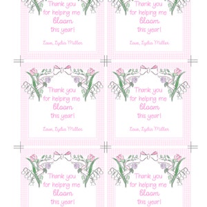 Printable Teacher Appreciation Flower Gift Tag | "thanks for Helping Me ...