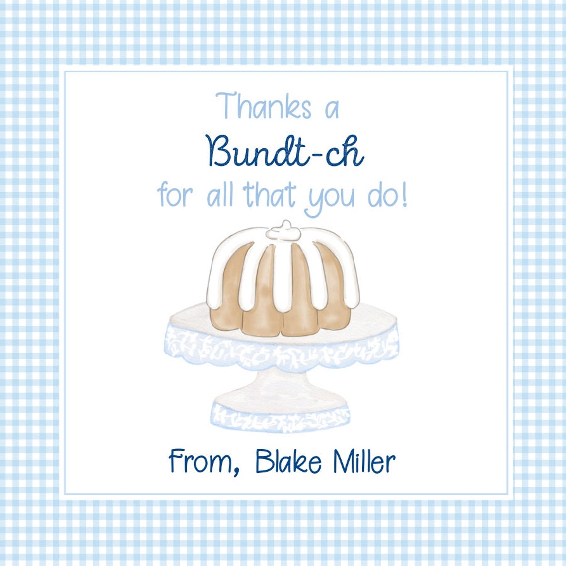 Printable Teacher Appreciation Bundt Cake Gift Tag - Etsy