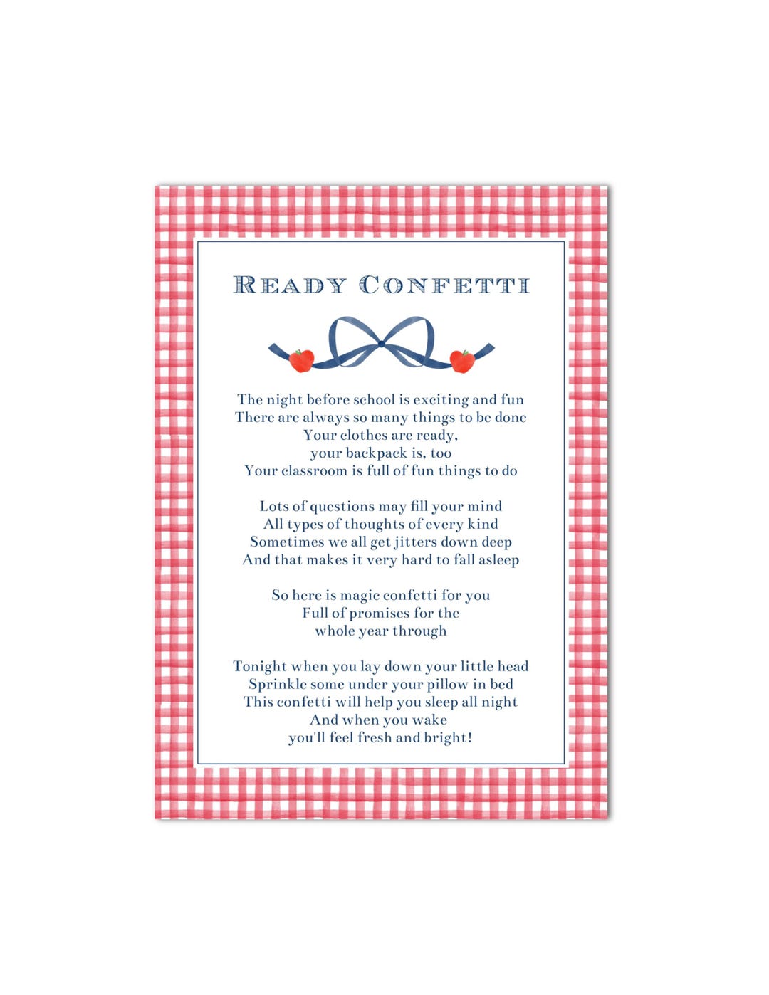 Ready Confetti PRINTABLE - First Day of School, Jitter Glitter, Ready ...