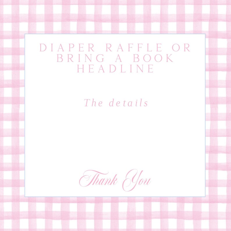 Printable Floral Crest Baby Shower Insert Card Add Your Own - Etsy