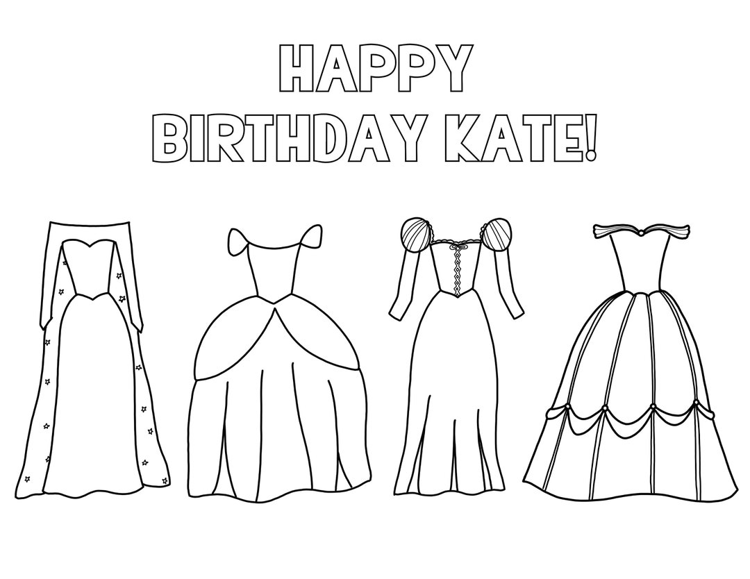 Printable Princess Birthday Party Coloring Page | Royal Celebration ...