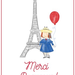 Printable Watercolor Storybook French Girl Birthday Favor Tag | 2x3.5 ...