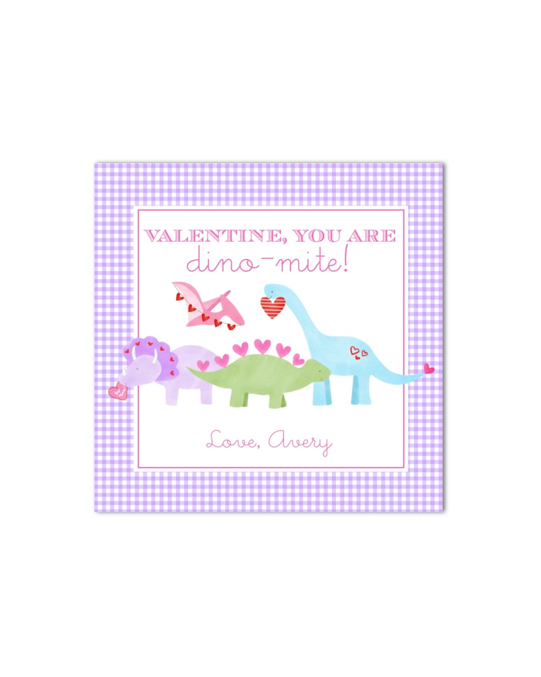 Printable Valentines Dinosaur Gift Tag Valentine, You Are Dino-mite ...