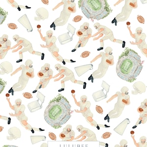 Printable Watercolor Football Birthday Invitation - First Down! Its ...