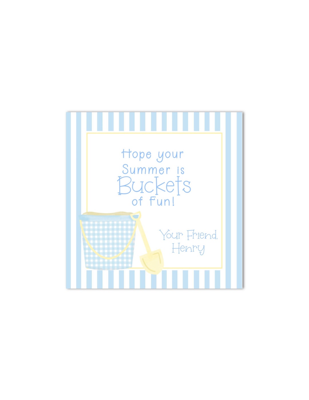 Printable End of School Year Beach Pail Gift Tag hope - Etsy Ireland