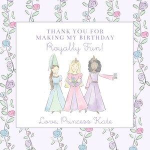 Printable Pastel Princess Birthday Favor Tags | Royal Celebration ...