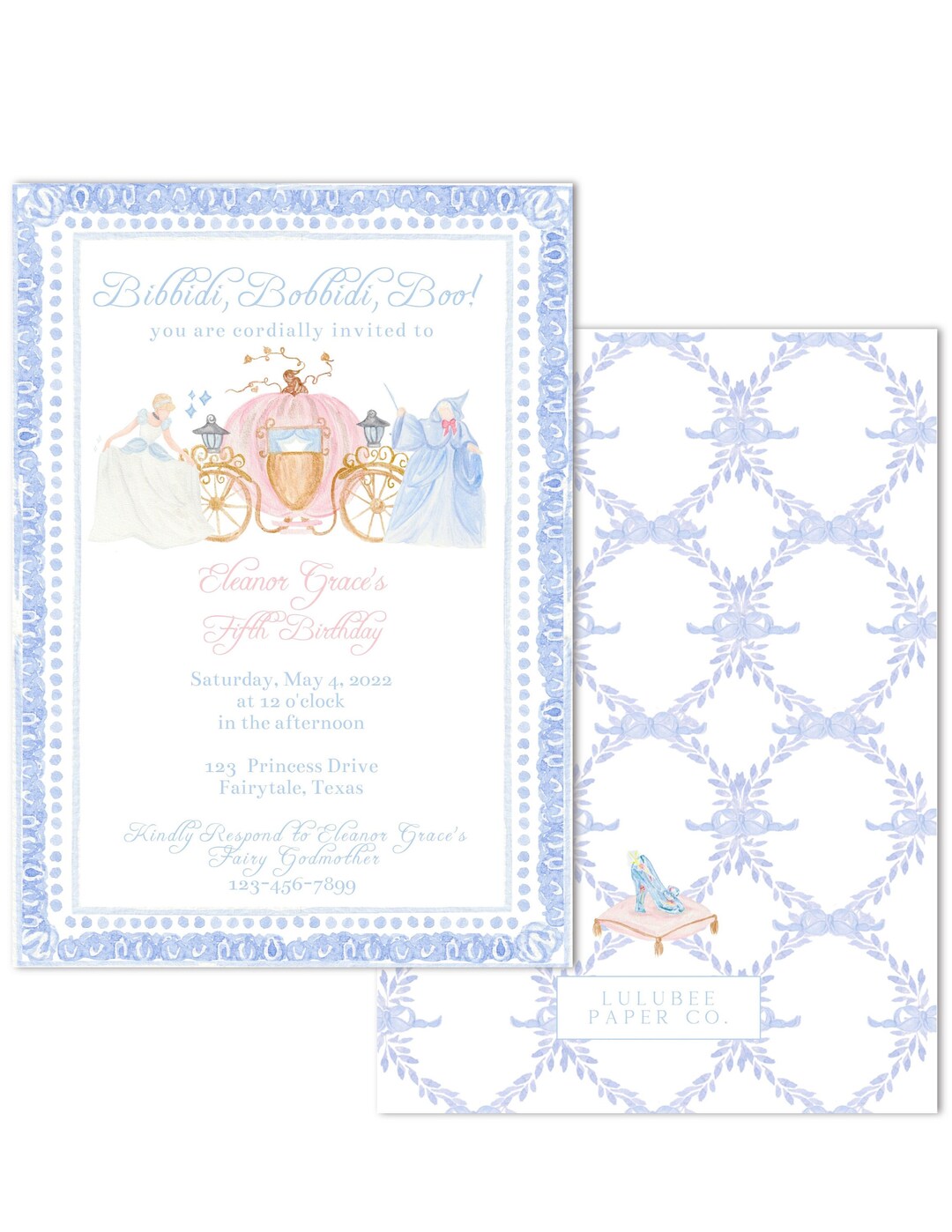 Printable Glass Slipper Birthday Invitation - Bibbidi, Bobbidi, Boo ...