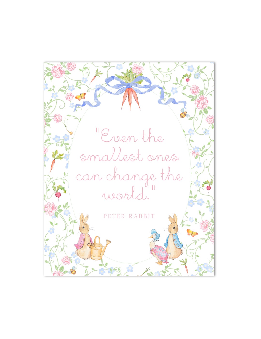 Watercolor Peter Rabbit Sign even the Smallest Ones - Etsy