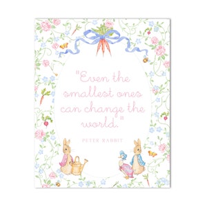 Watercolor Peter Rabbit Sign even the Smallest Ones - Etsy