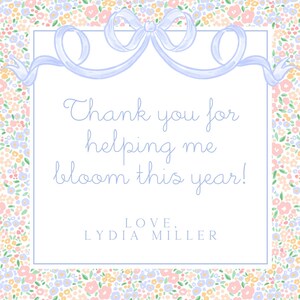 Printable Teacher Appreciation Flower Gift Tag | "thank You for Helping ...
