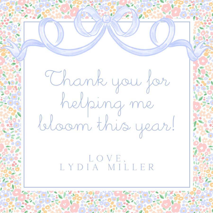Printable Teacher Appreciation Flower Gift Tag | "thank You for Helping ...