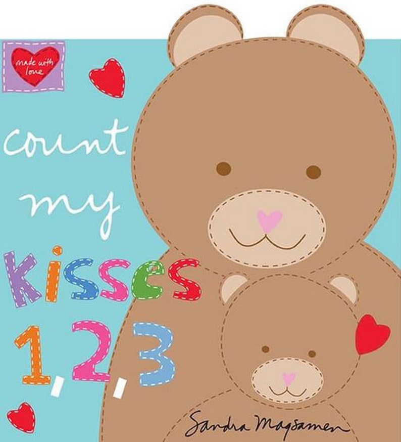 Count My Kisses 1 2 3 Soft Book Panel by Sandra Magsamen for - Etsy