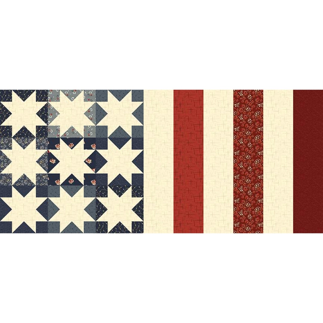 Buttermilk Basin Design Co. Nine Star Flag Runner Pattern - Etsy