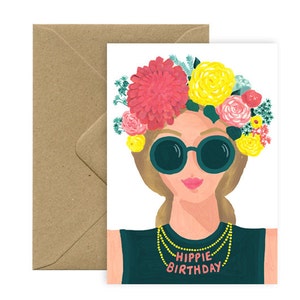 Hippie - Birthday Greeting Card - Etsy