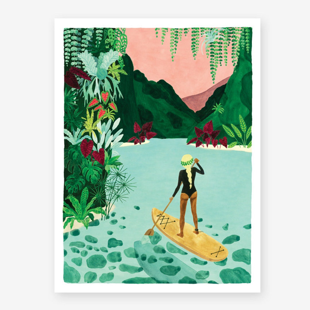 Paddle Girl Poster - Etsy