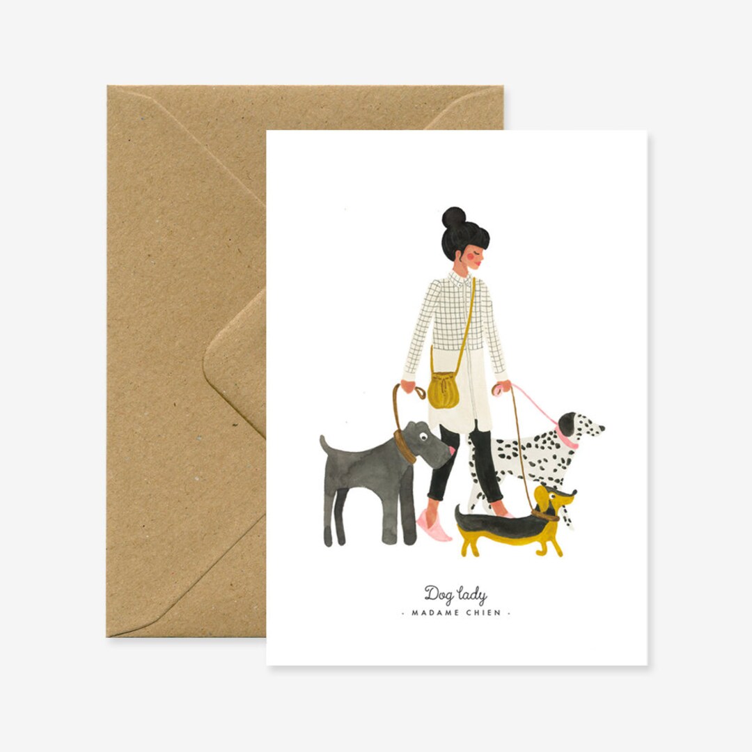 Madam Dog - Dog Greeting Card - Etsy