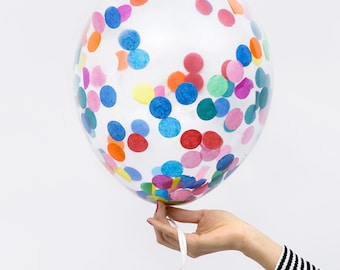 Primary Color Confetti Tissue Paper Round Confetti Balloon - Etsy