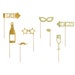 Gold D.I.Y Photo Booth Props - Birthday Party Photo Props Party Games ...