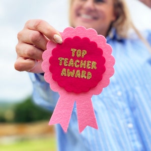 Large Teacher Award Badge Personalised Teacher Gifts Classroom Awards ...