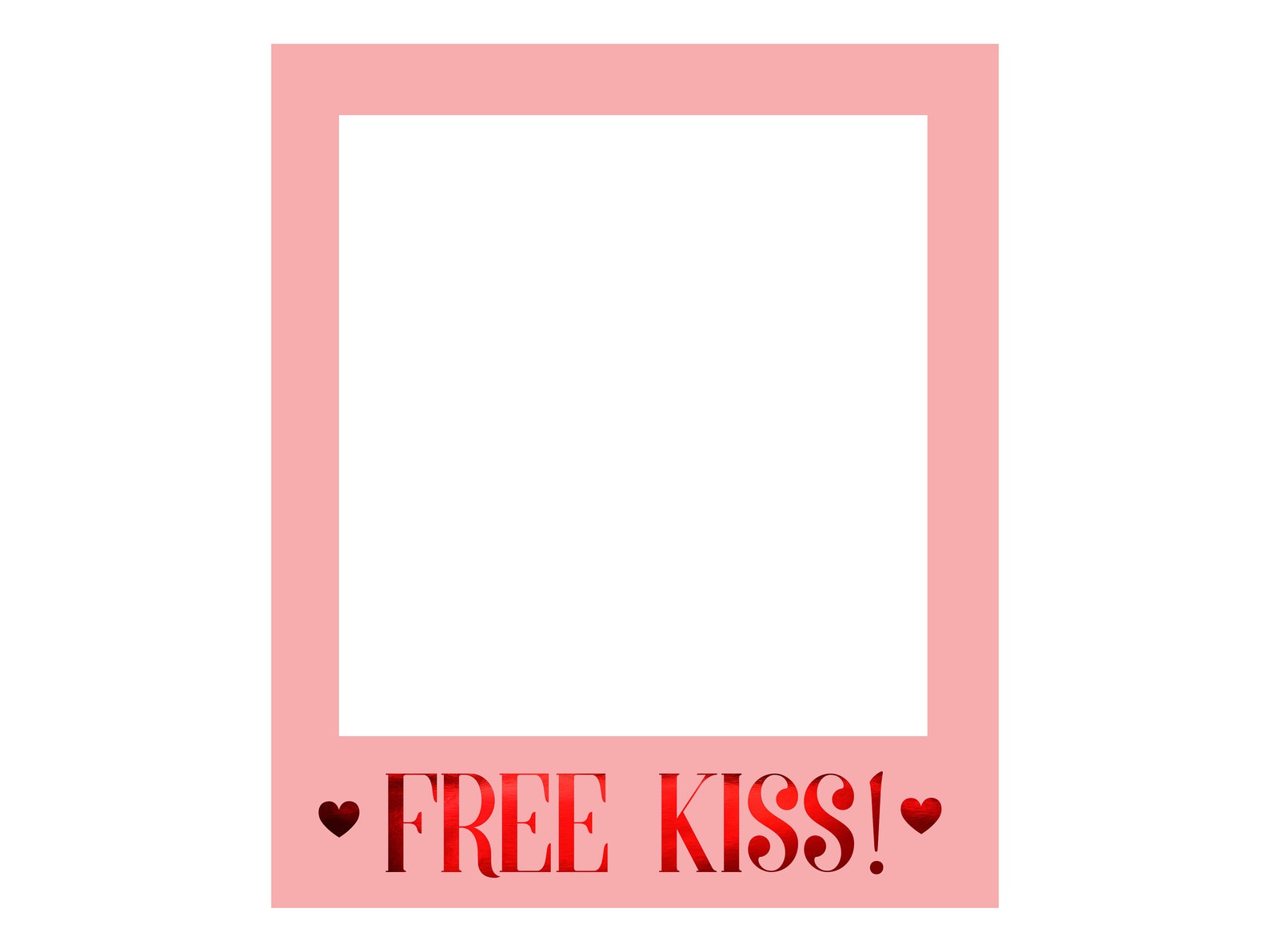 Free Kiss Selfie Frame Wedding Photo Booth Props - Etsy