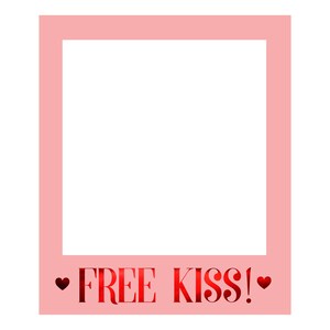 Free Kiss Selfie Frame - Wedding Photo Booth Props Valentine's Day ...