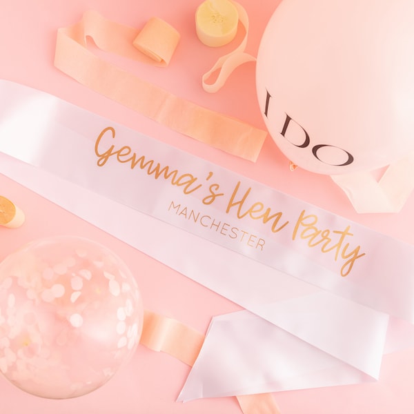 Personalized Hen Party Sashes - Etsy