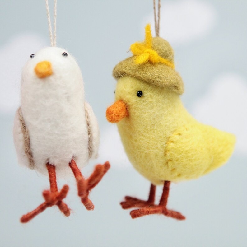 Hanging Chick Decoration Felt Personalised Gift Personalized | Etsy