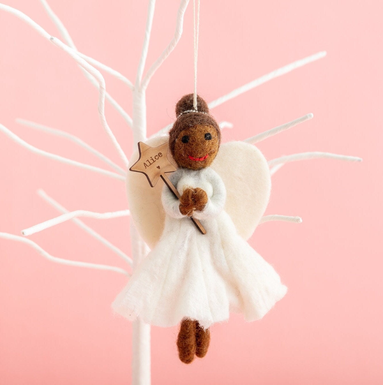 Personalised Felt Christmas Angel Tree Decoration - Etsy UK