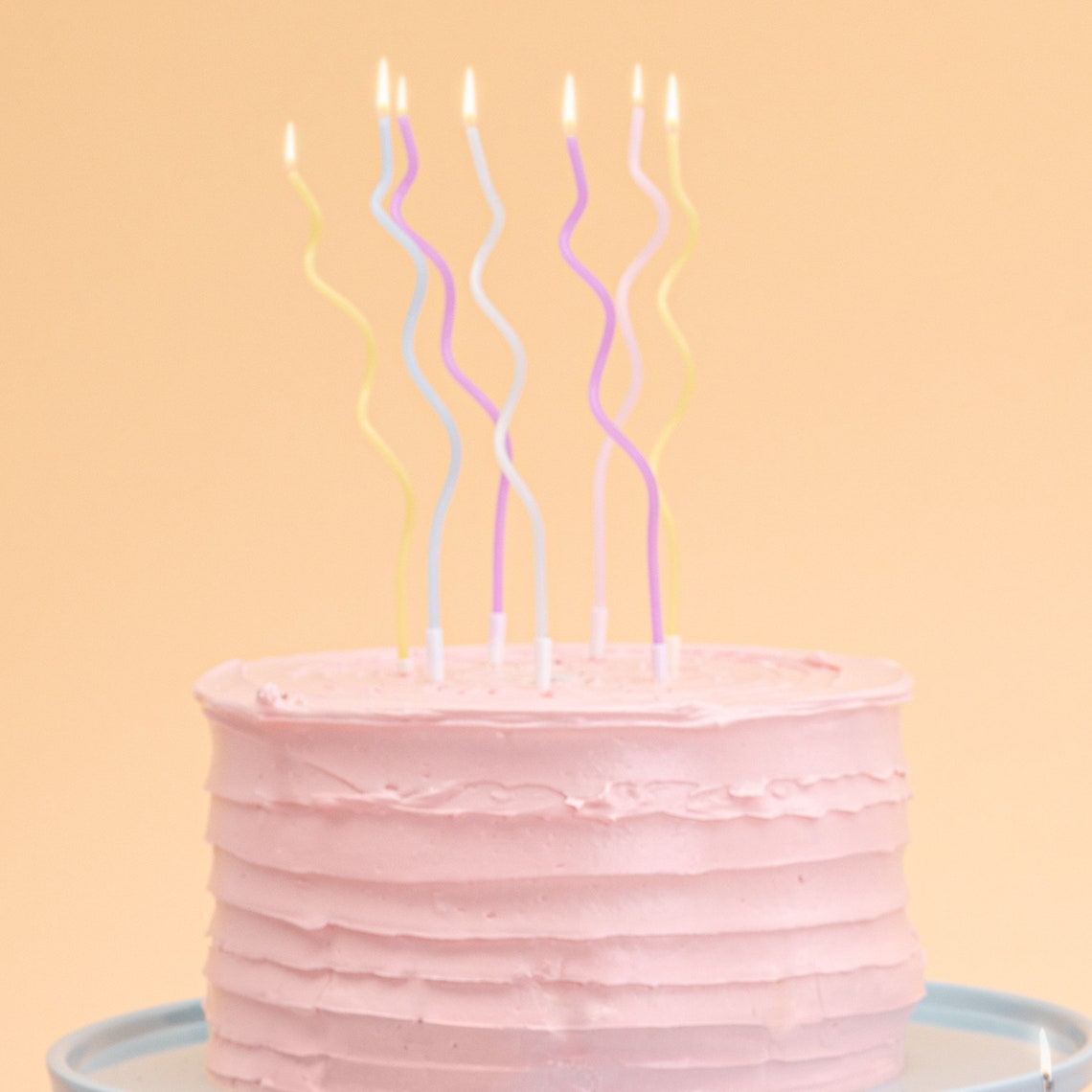 Tall Pastel Curly Candles - 8 Pack - Swirly Birthday Candles Cake ...