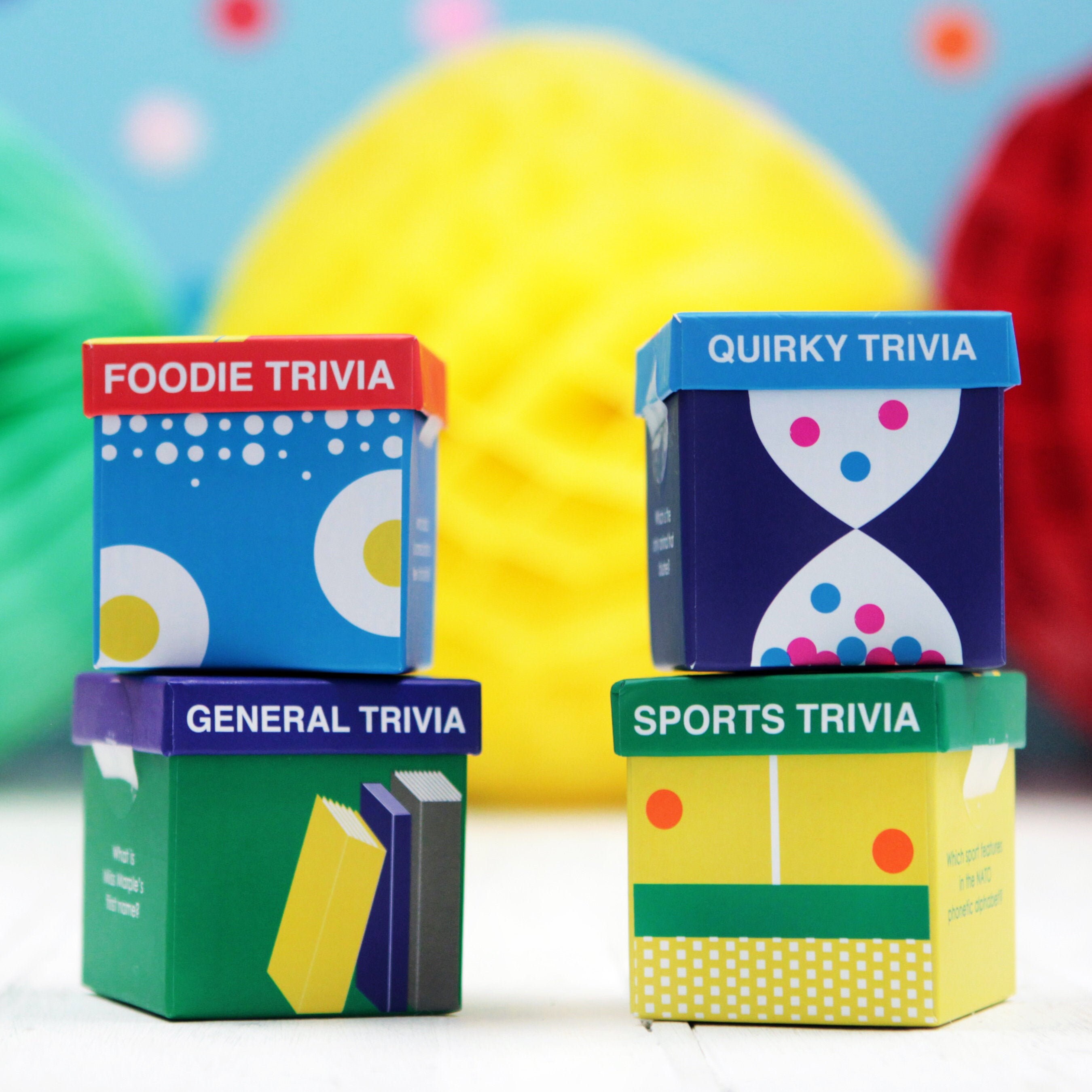 Colourful Box of Themed Trivia Wedding Table Games Party - Etsy UK