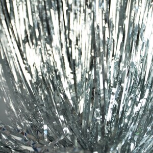 Silver Foil Curtain Backdrop Fringe Door Curtain Silver - Etsy