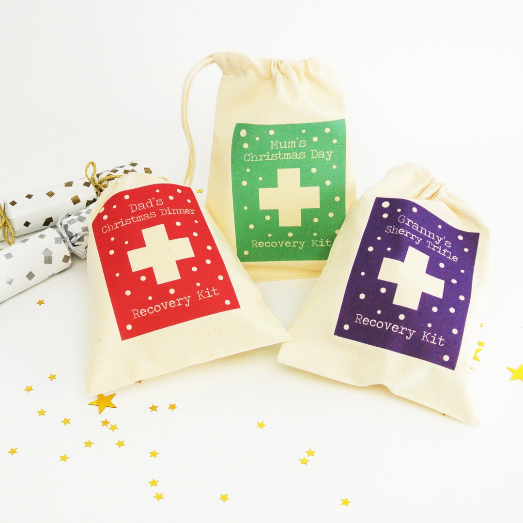 Christmas Hangover Kit Bag - Personalised Festive Hangover Bag ...